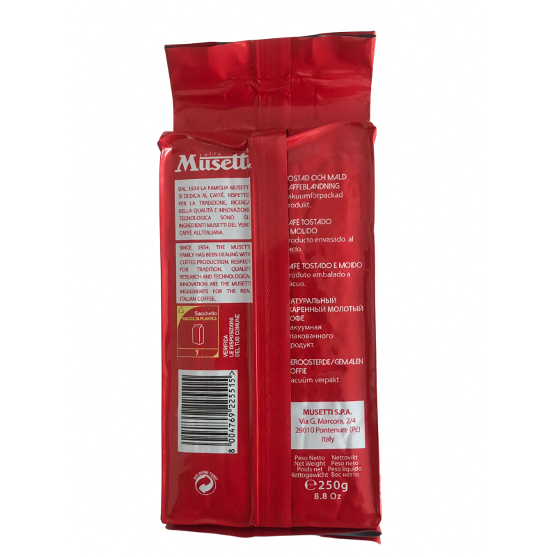 CAFÉ MUSETTI MOLIDO MIO ESPRESSO ARÁBICO Y ROBUSTA 250 gr.